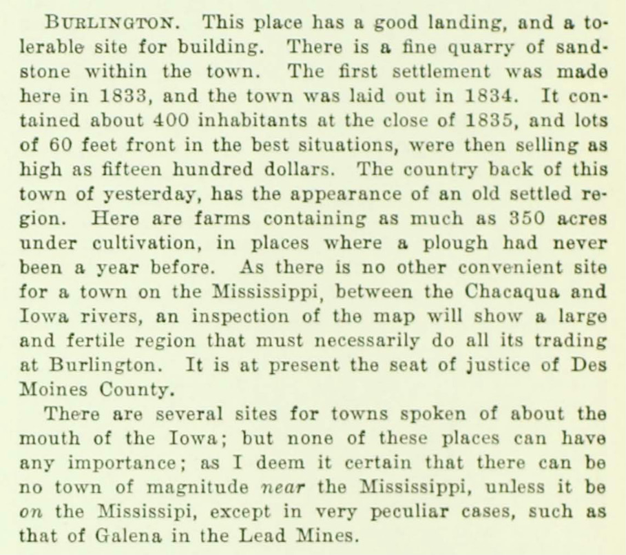 Burlington – Iowa’s First Capital 1837-1840. | Our Iowa Heritage