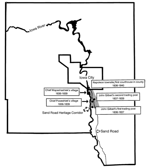 sand-road-corridor-map | Our Iowa Heritage