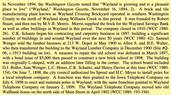 1896-1900 – Welcome to Wayland, Iowa. | Our Iowa Heritage