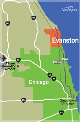 map-of-chicago-and-evanston | Our Iowa Heritage