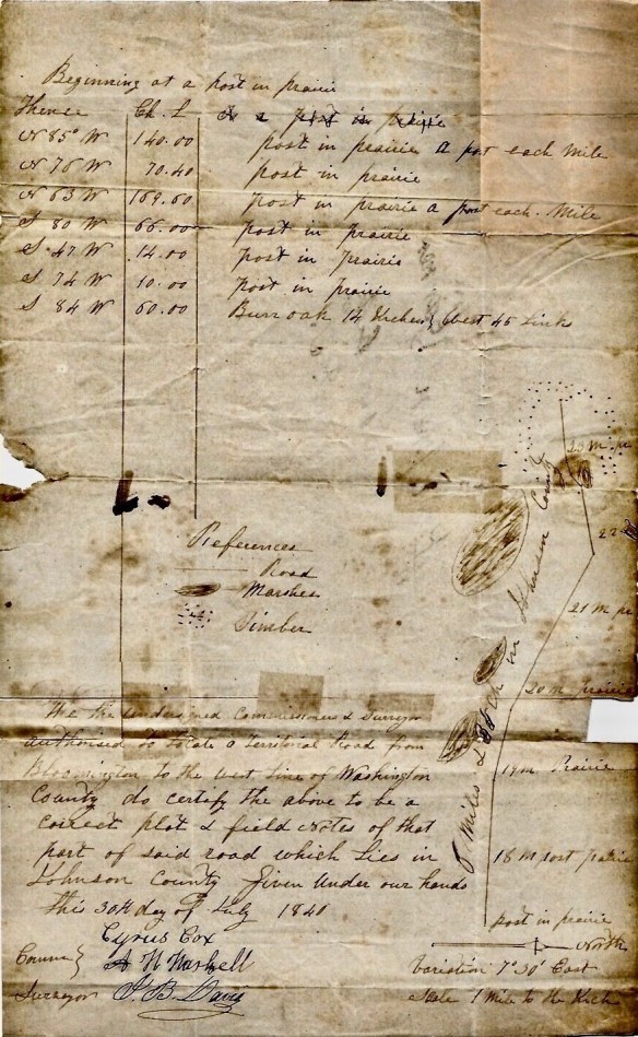 1840 – The Road From Bloomington To Iowa City. | Our Iowa Heritage