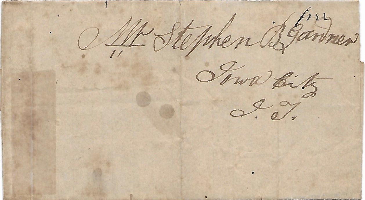 July 30, 1840 – Johnson County Road Map – Bloomington To Iowa City ...