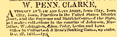 William Penn Clarke – Iowa City’s Abolitionist. | Our Iowa Heritage