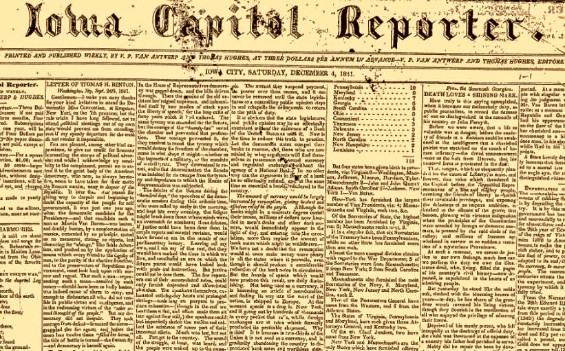 Iowa Newspapers – The Early Years. | Our Iowa Heritage
