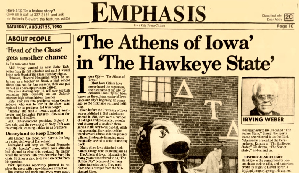 Welcome To Iowa City – Athens Of Iowa. | Our Iowa Heritage