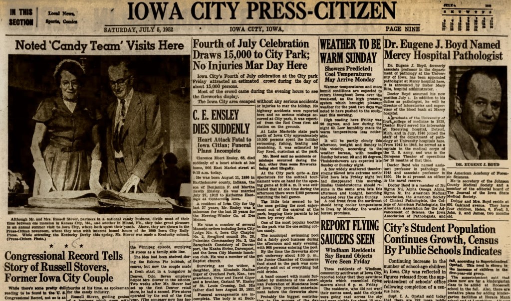 Iowa City’s Candy Couple – Russell & Clara Stover. | Our Iowa Heritage